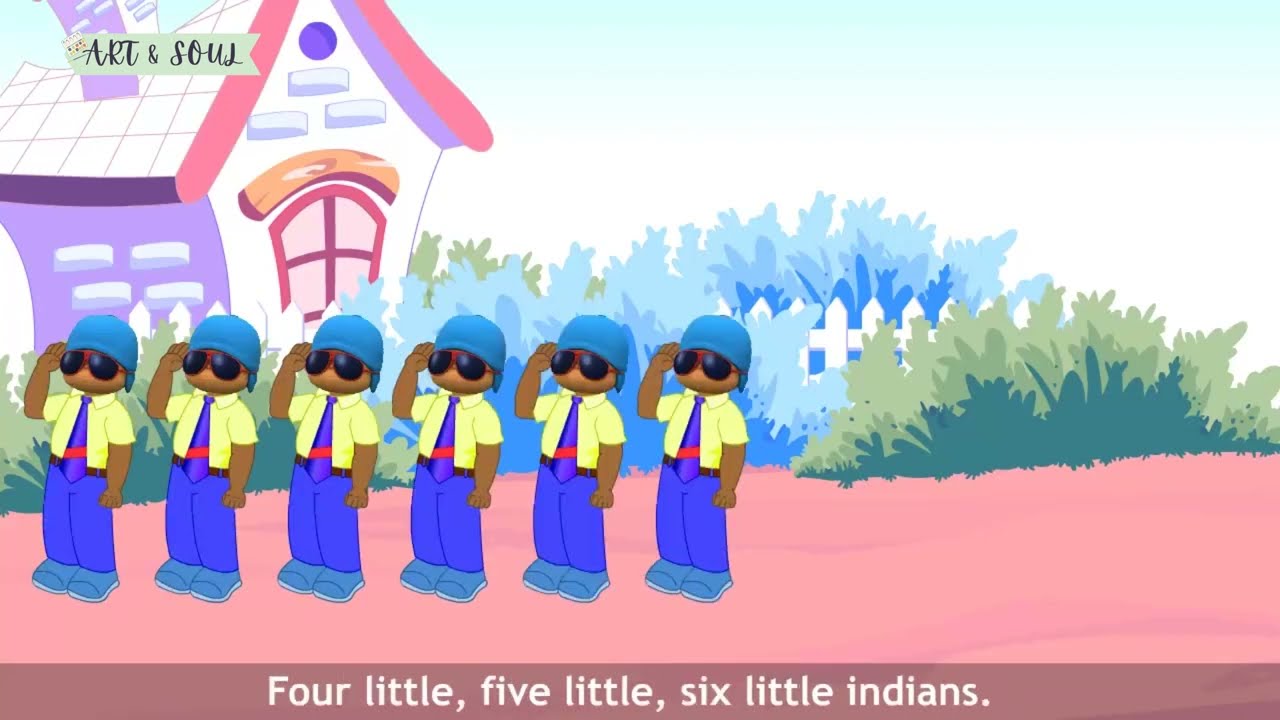 Ten little indians english rhymes for kids and children - YouTube