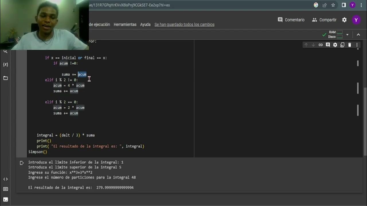 Algoritmo para resolver integrales por el método de Simpson - YouTube