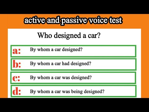 Active & passive voice | English grammar test for All competitive exams ...