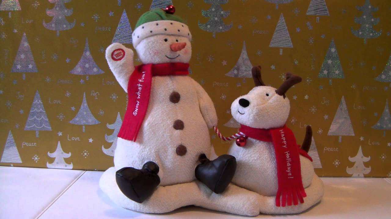 Hallmark Snowman Plush Musical ~ Snowman's Best Friend 2004 Jingle Pals ...