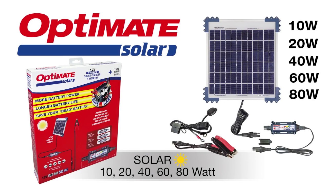 OptiMate Solar (NL): Charge & Monitor System - YouTube