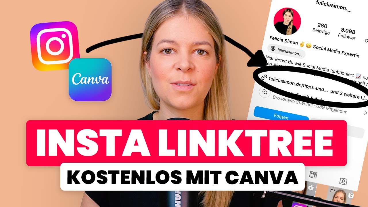 Kostenlosen Linktree mit Canva erstellen 📲 Instagram Link in Bio Landingpage 🫶 - YouTube