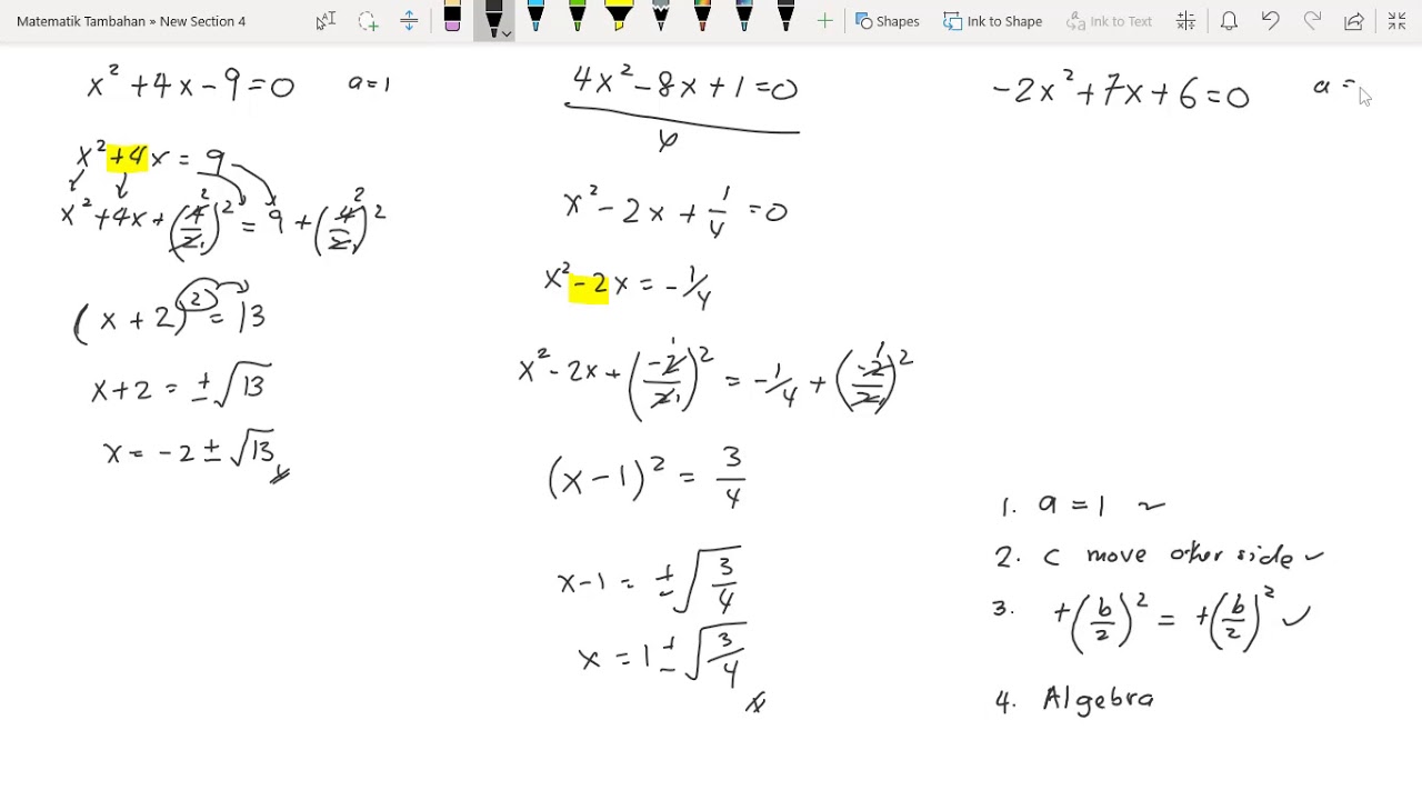 Completing The Square Method YouTube completing-the-square-method-youtube