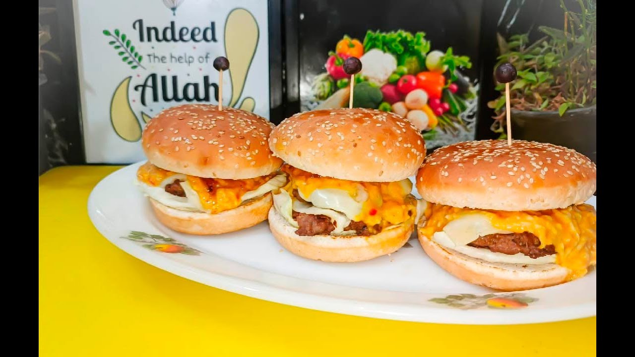 Beef Fusion Burger Recipe By SN Food Cuisine - YouTube