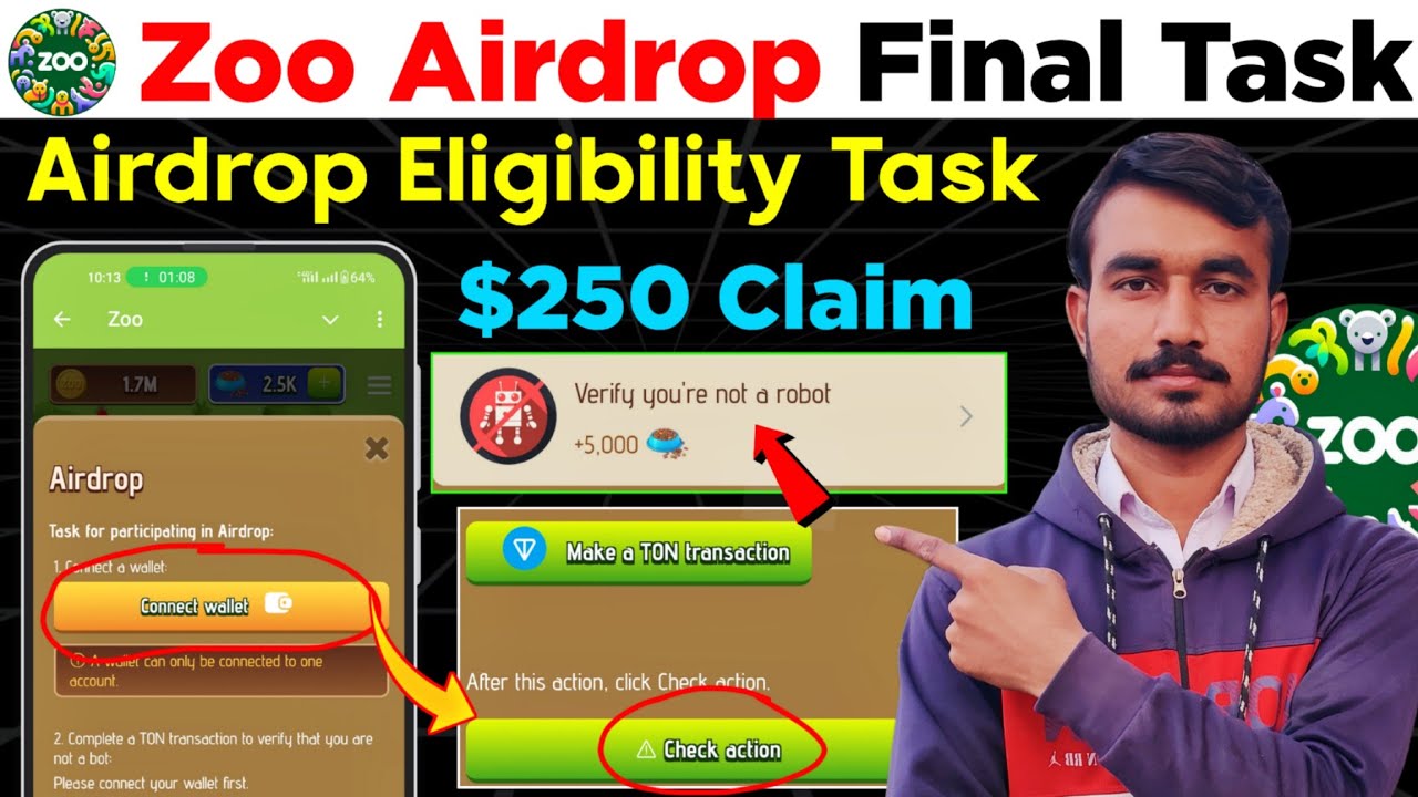 Zoo Airdrop Final Task | Verify your not Robot in Zoo | Zoon Airdrop ...