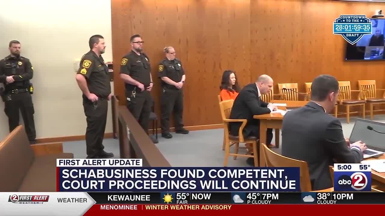Taylor Schabusiness found competent to continue in court proceedings ...