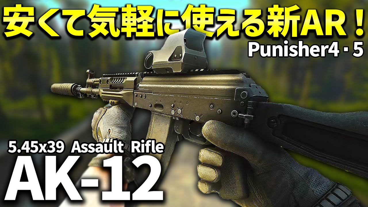 【EFT 実況】待望の700レートアサルトが追加！！新武器「AK-12」の実際の性能・最適カスタマイズを試してみた！【The Punisher ...