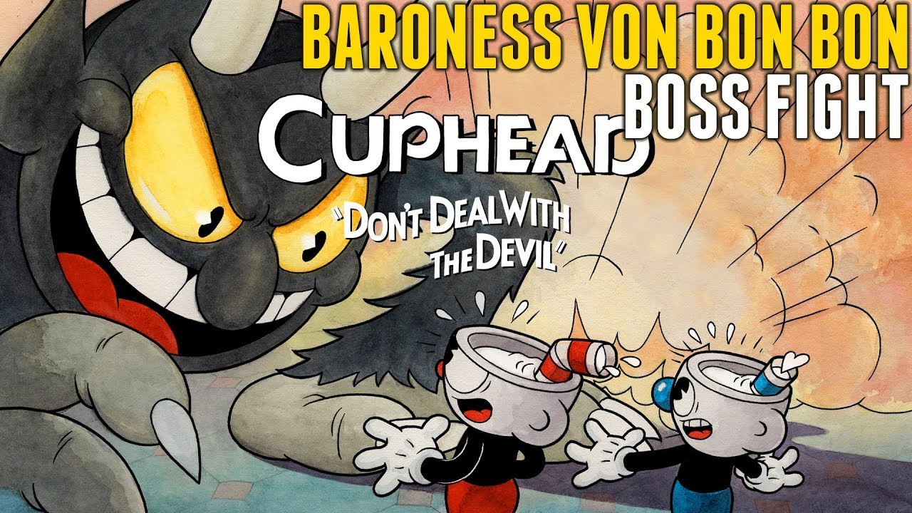 Cuphead - Baron Von Bon Bon Boss Fight - YouTube