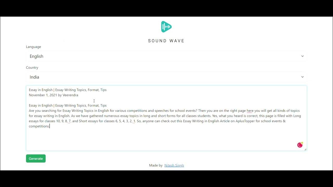 text to speech converter python Django project - YouTube