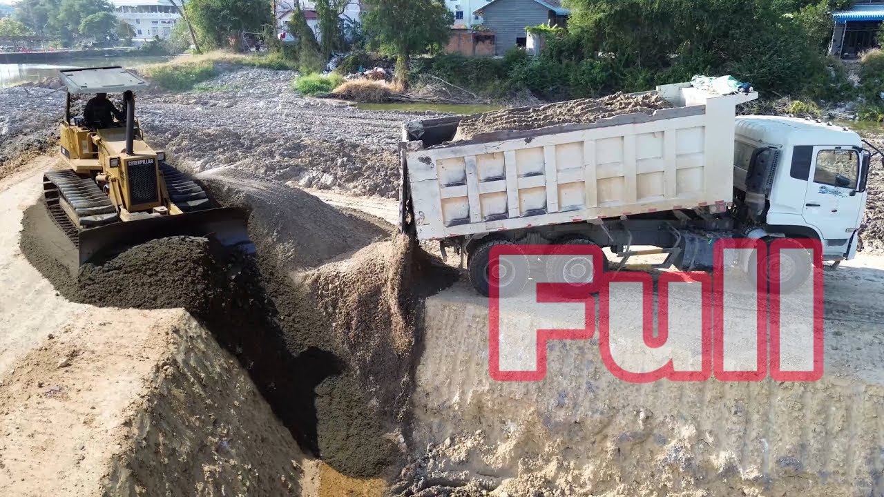 (End Part) Full Process Of Sand Filling Make Road Foundation By VOLVO ...