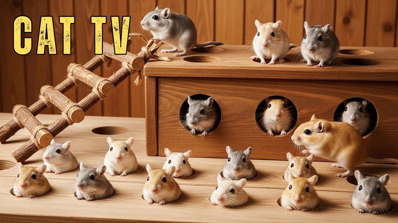 Cat TV 🐾 Mouse Hide and Seek, Active Mice game on Screen 4K – Perfect ...