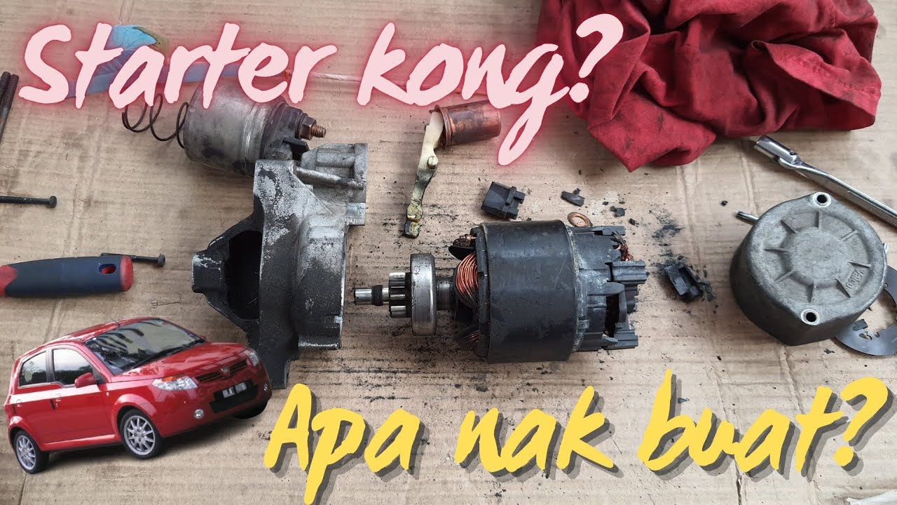 Starter Kong/Rosak Proton Savvy Renault DF4 clio twingo - YouTube