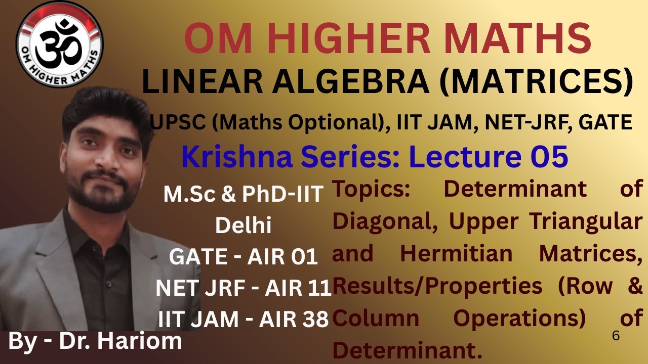 05 Linear Algebra (Matrices): Elementary row & column operations ...