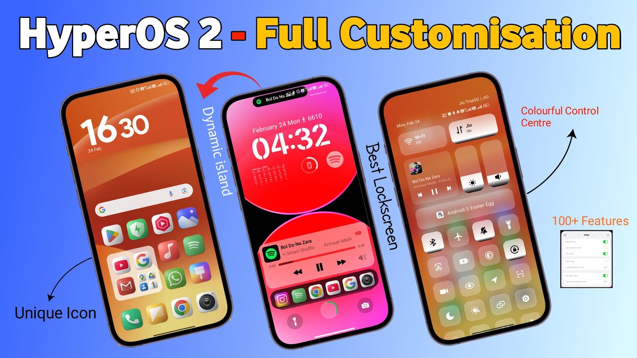 HyperOS 2 Full Customisation | Home Screen Setup in Hyperos 2.0 ...