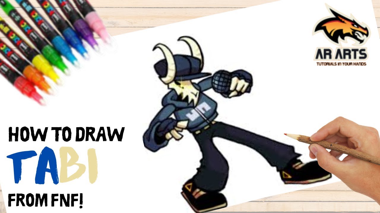 How To DRAW Tabi From Friday Night Funkin! Tabi Mod - YouTube