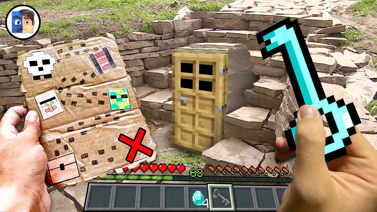 Minecraft in Real Life POV - UNDERGROUND DIAMOND BASE Realistic ...