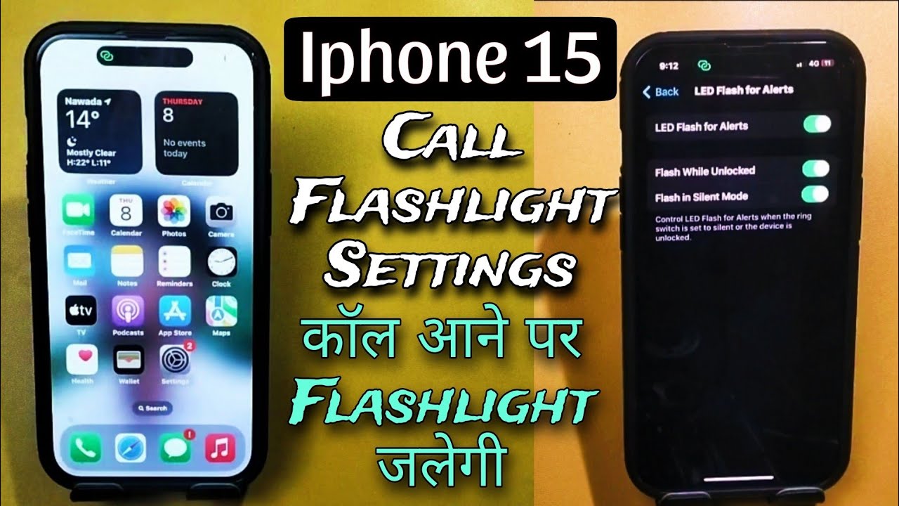 iphone 15 me call flashlight kaise lagaye | iPhone 15 call flashlight ...