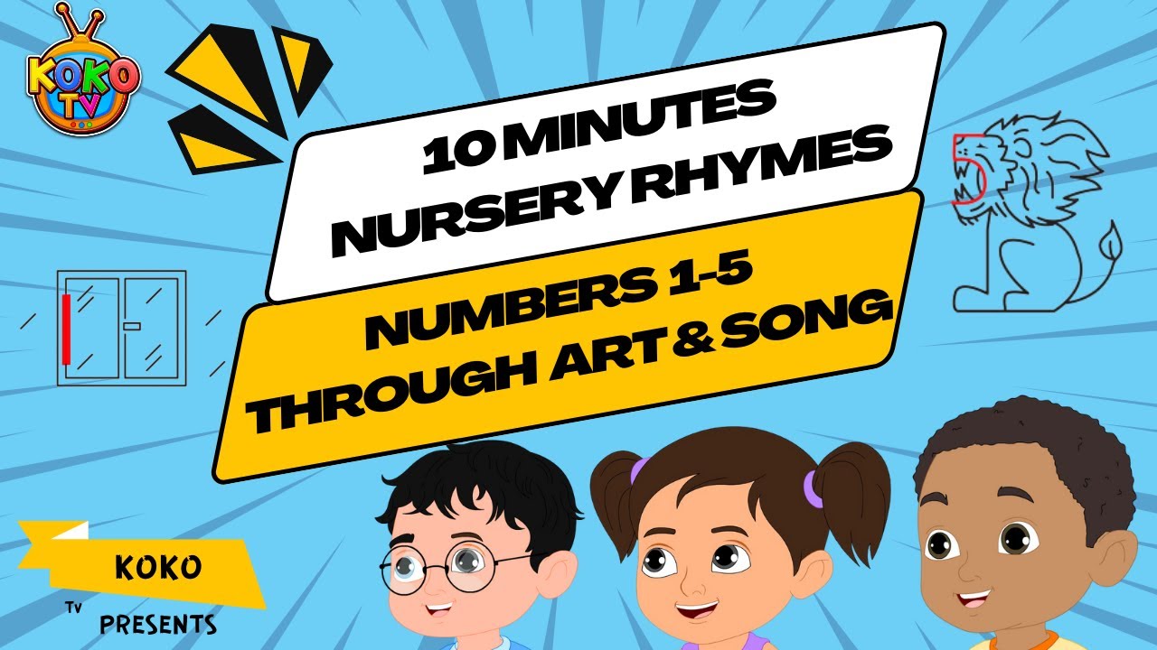 10-Min Nursery Rhymes learn to count: Counting numbers 1-5 Through Art ...