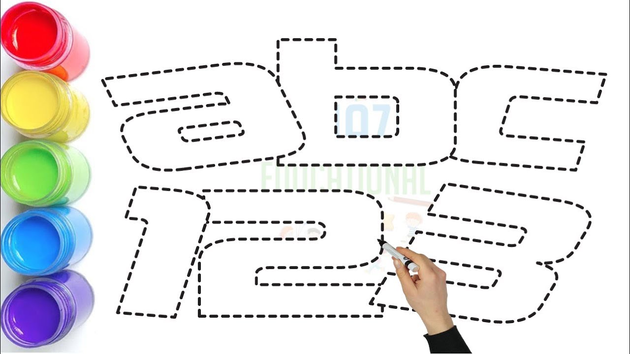 Learn to Write Your ABC! and count 123 - Tracing & Coloring - YouTube