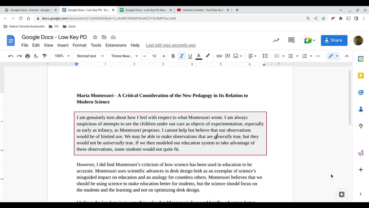 Low Key PD: Google Docs - Format - Paragraphs - YouTube