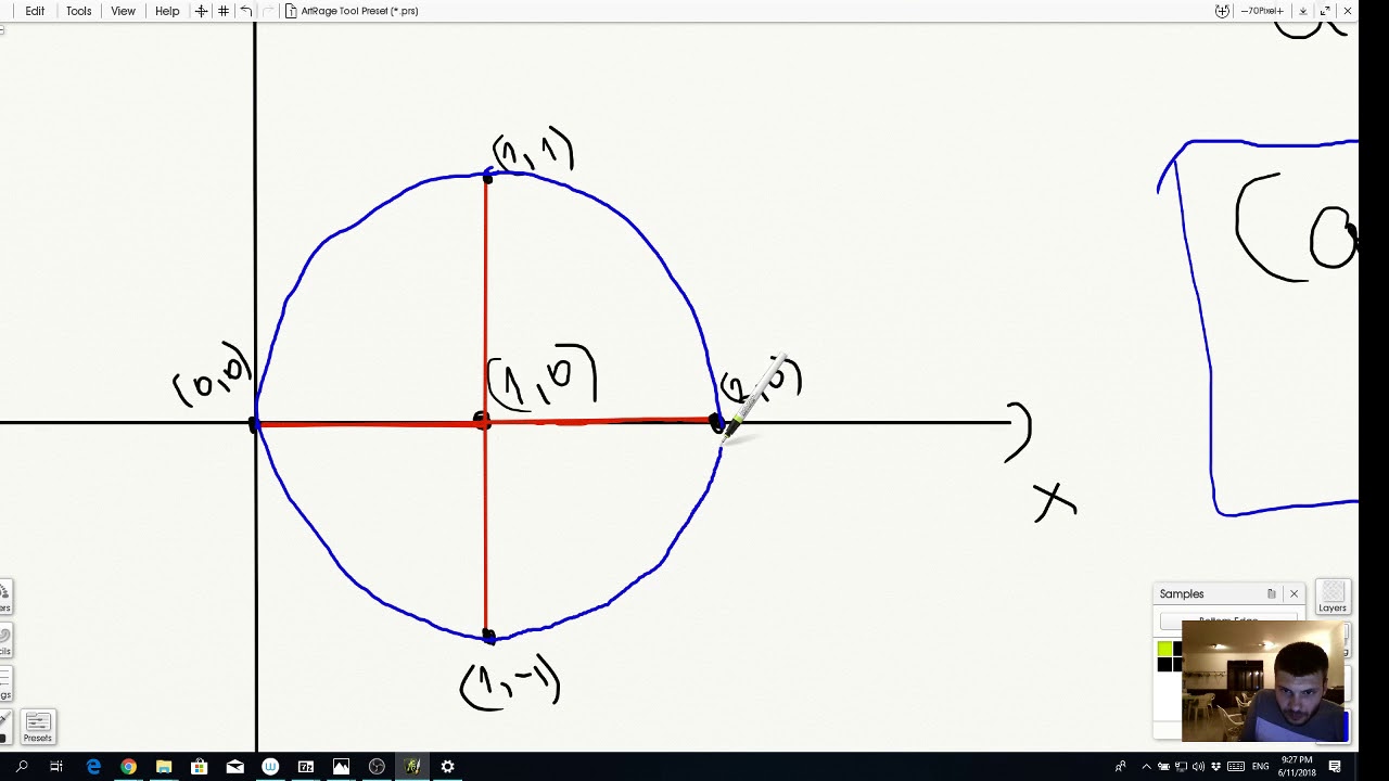 Line integral of Scalar field - 2D - Example 5 ( Half circle - Part 1 ...