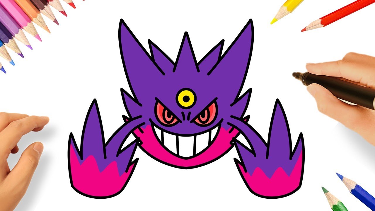 COMO DESENHAR O MEGA GENGAR 🟣 - YouTube