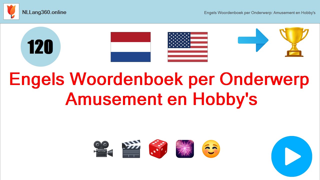 Les 13: Engels Woordenboek per Onderwerp: Amusement en Hobby's ...