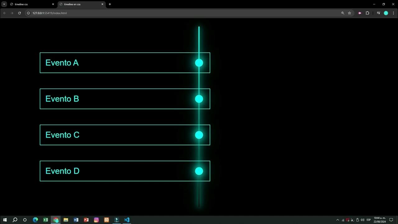 TIMELINE USANDO HTML Y CSS - YouTube