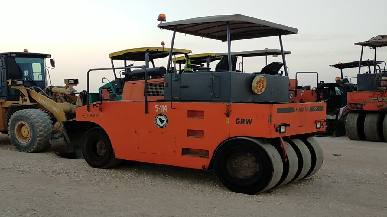 PTR Spilt Tyre Road Roller Fall Operating Review ( Company HAMM Model ...