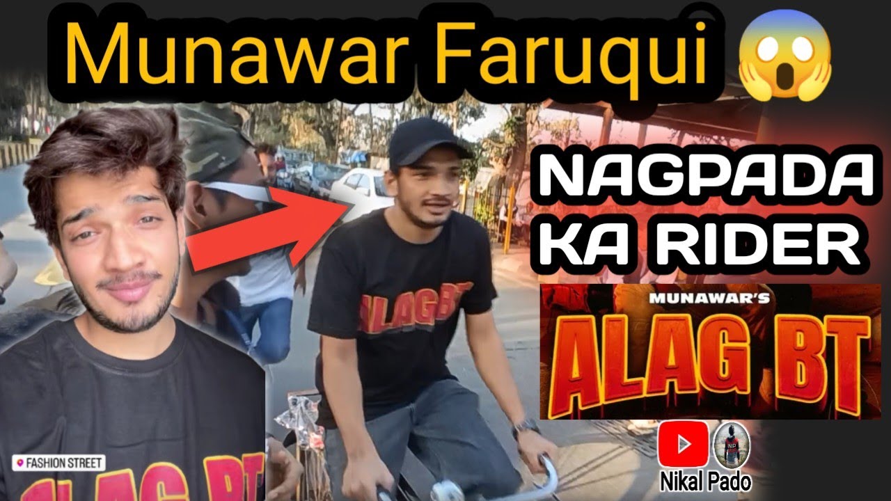Munawar Faruqui bhaiya cycle par 😱 | FASHION STREET in MUMBAI | ALAG BT ...