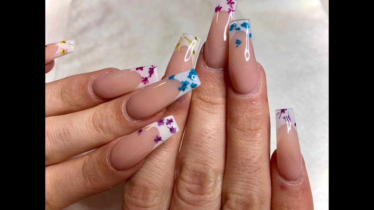 SPRING NAILS 🌸 DOING MY OWN NAILS / ACRYLIC NAIL FILL TUTORIAL ...