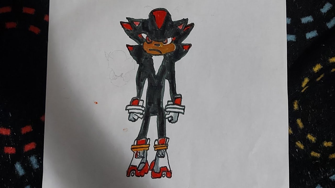 How to draw shadow the hedghog step by step - YouTube