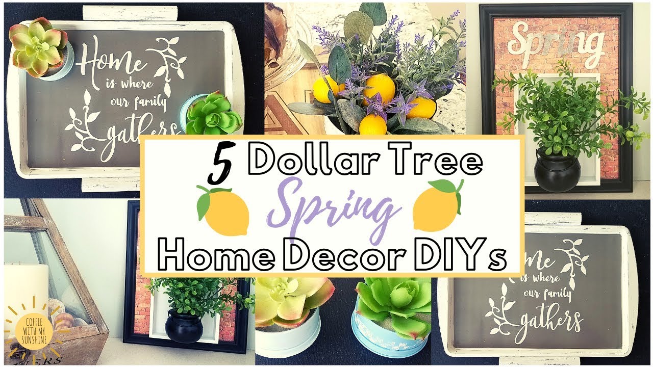 DOLLAR TREE DIY FARMHOUSE DECOR 2020 | SPRING | METAL DECOR TRAY - YouTube