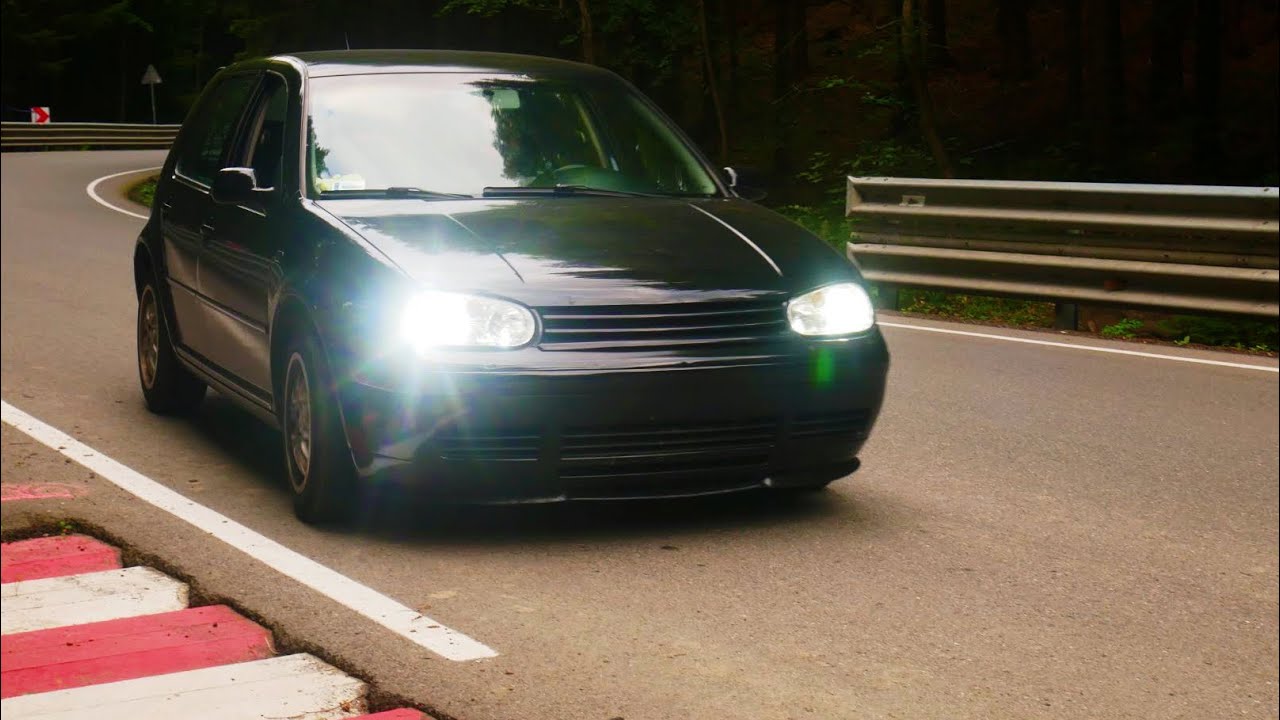 BLACK VW GOLF 4 straight pipe sound / popcorn - YouTube