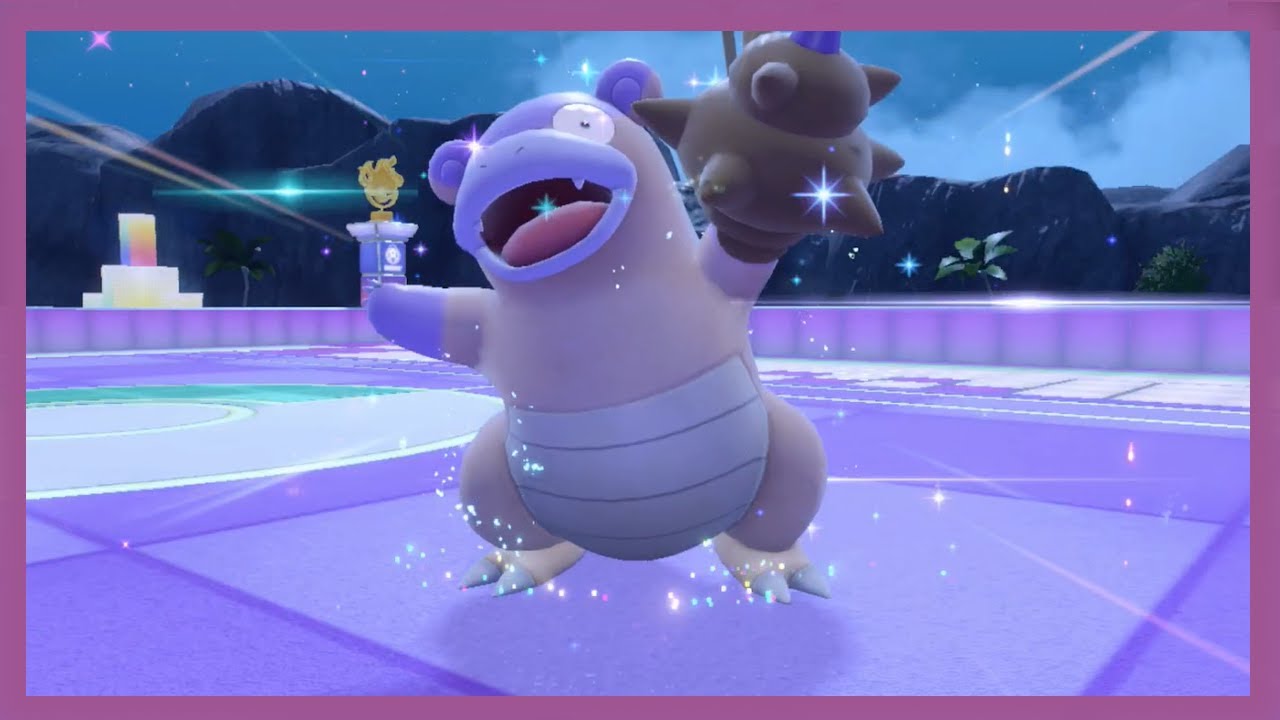 Shiny Galarian Slowbro In Pokemon Scarlet and Violet - YouTube