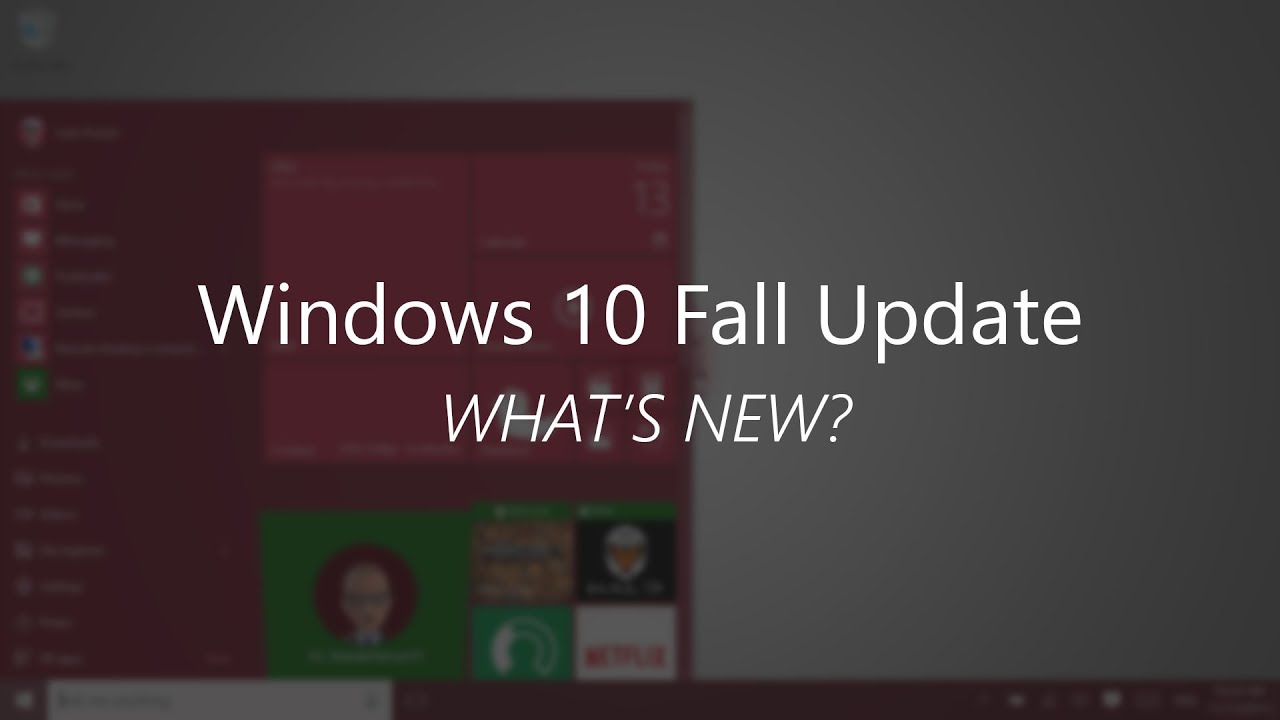 What's New in the Windows 10 Fall Update - YouTube