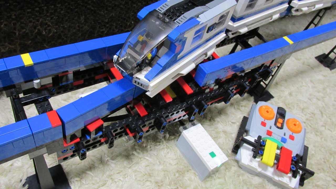 Lego Monorail Switch Rail for Double Track with POWERED UP - YouTube