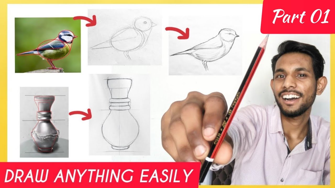 Sketching Lesson For Beginners How to draw anything (Part-01) - YouTube