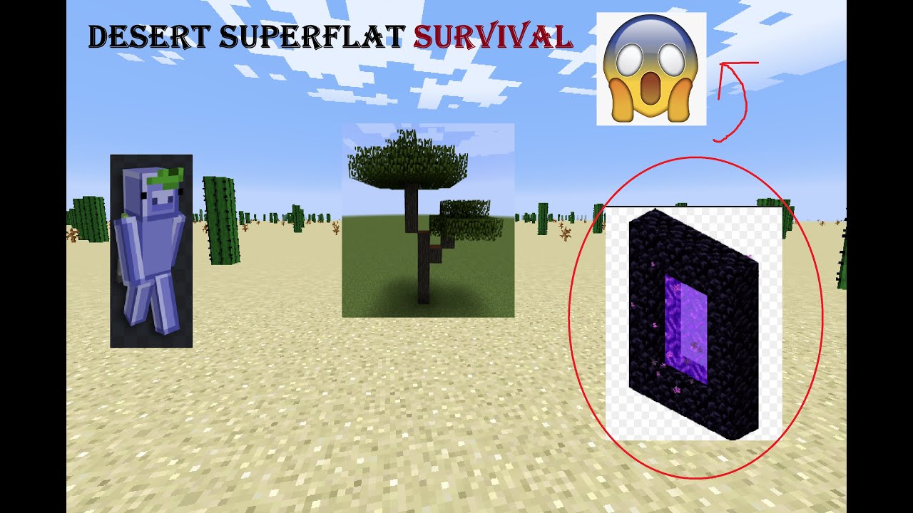Desert Superflat Survival Part 2: The Portal - YouTube