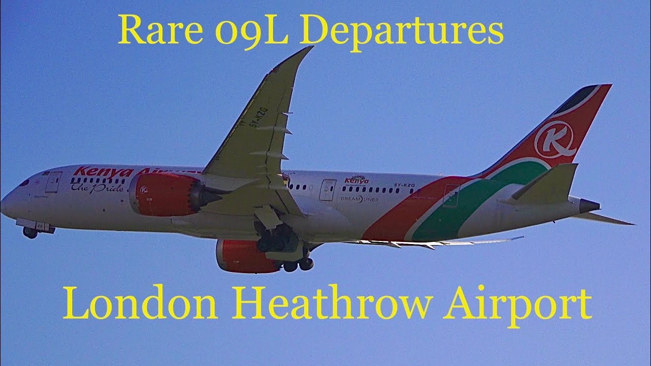 London Heathrow Airport | Rare 09L/27R Runway Departures | Plane ...