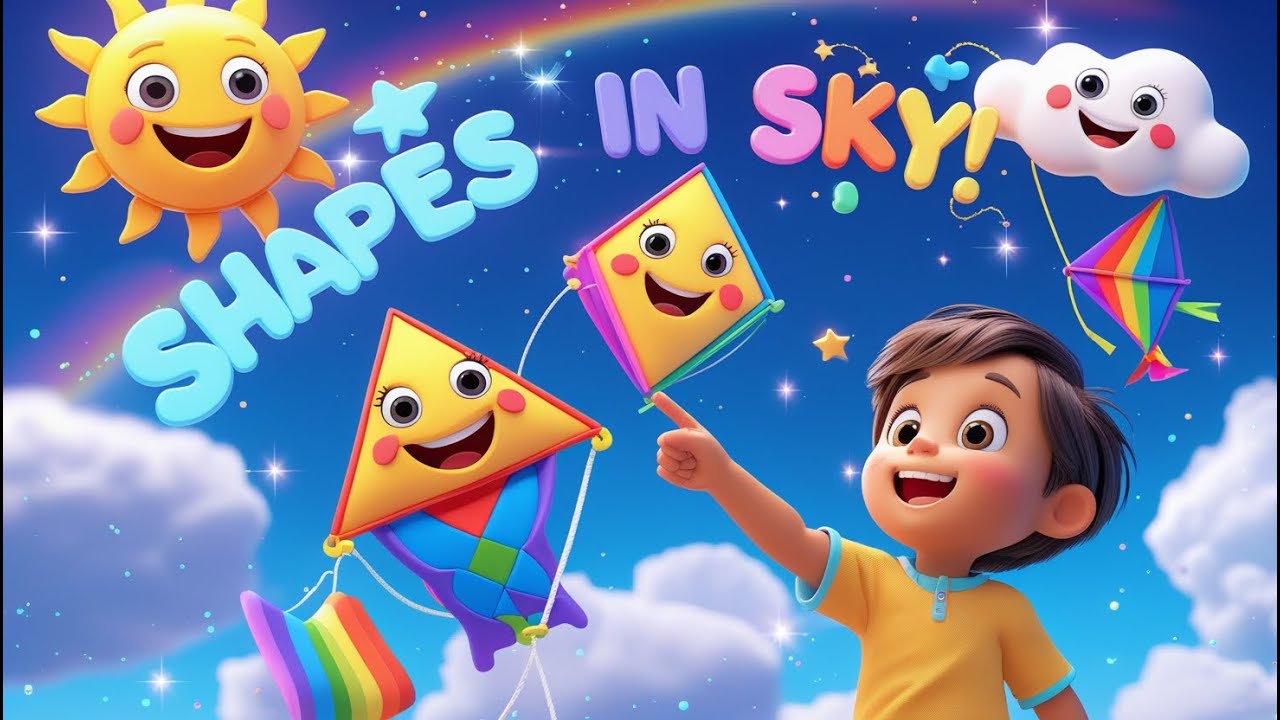 Shapes in the Sky | Learn Circle, Triangle & Square | Fun Shape Song ...