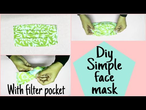 Easy FACE MASK SEWING TUTORIAL | how to make fabric face mask | PLEATED ...