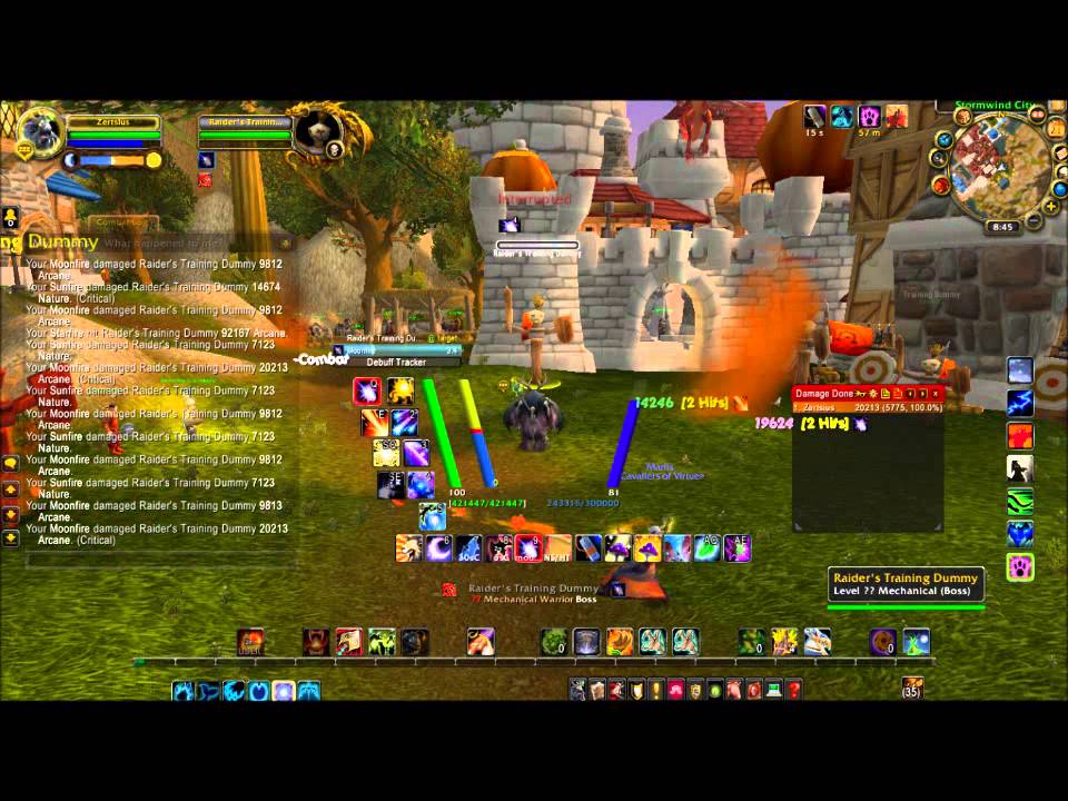 Boomkin DPS rotation on Test Dummy - YouTube