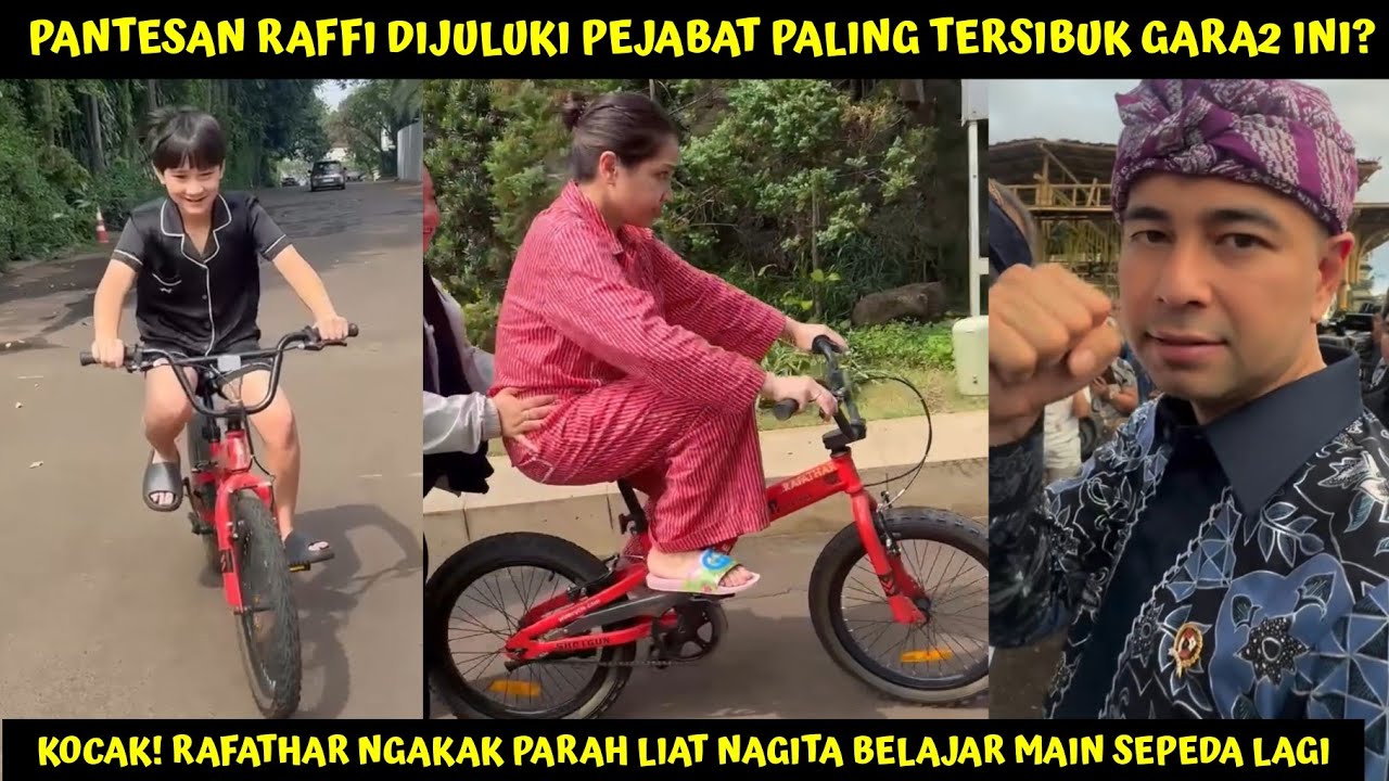 RAFATHAR NGAKAK LIAT NAGITA BELAJAR MAIN SEPEDA! PANTESAN RAFFI ...