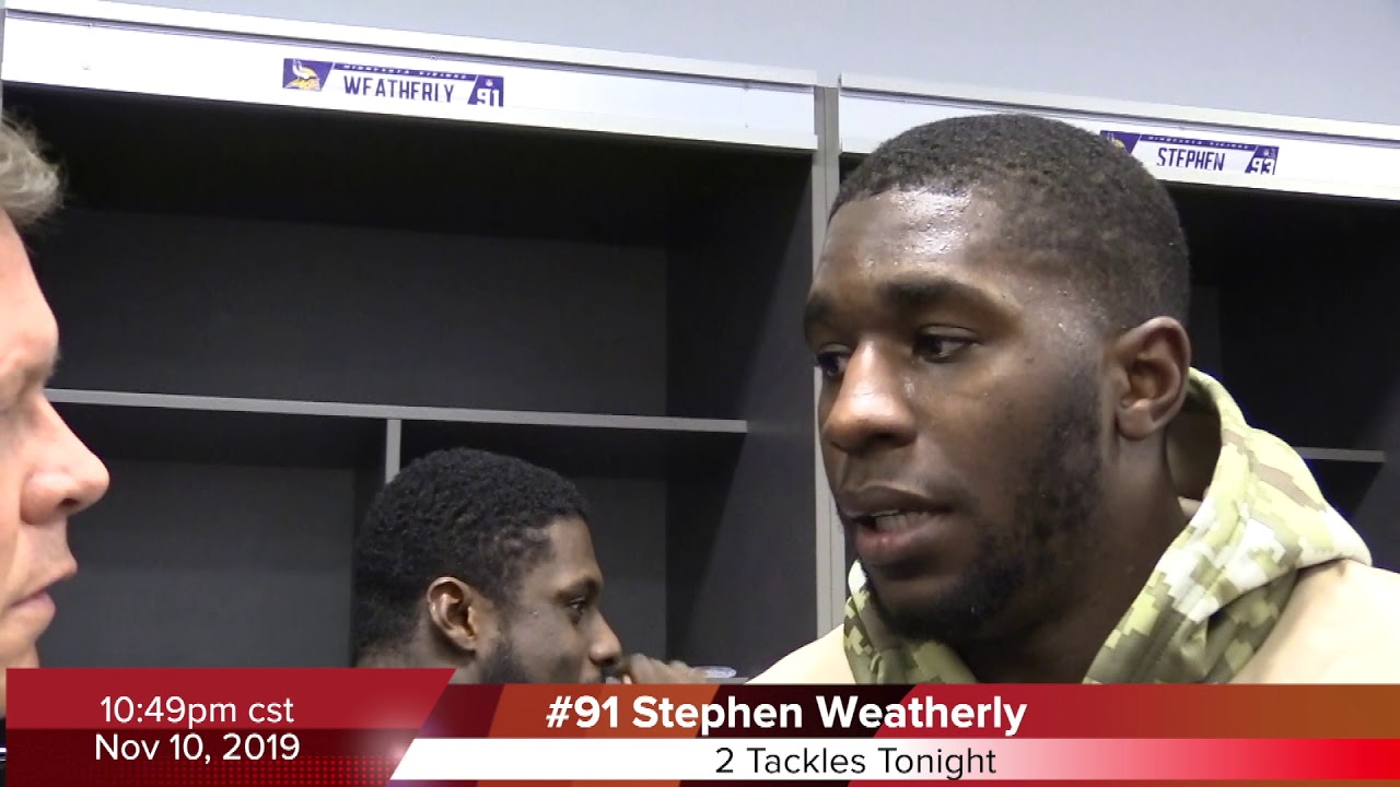 Postgame Inteview - Stephen Weatherly (Vikings) 11-10-19 - YouTube