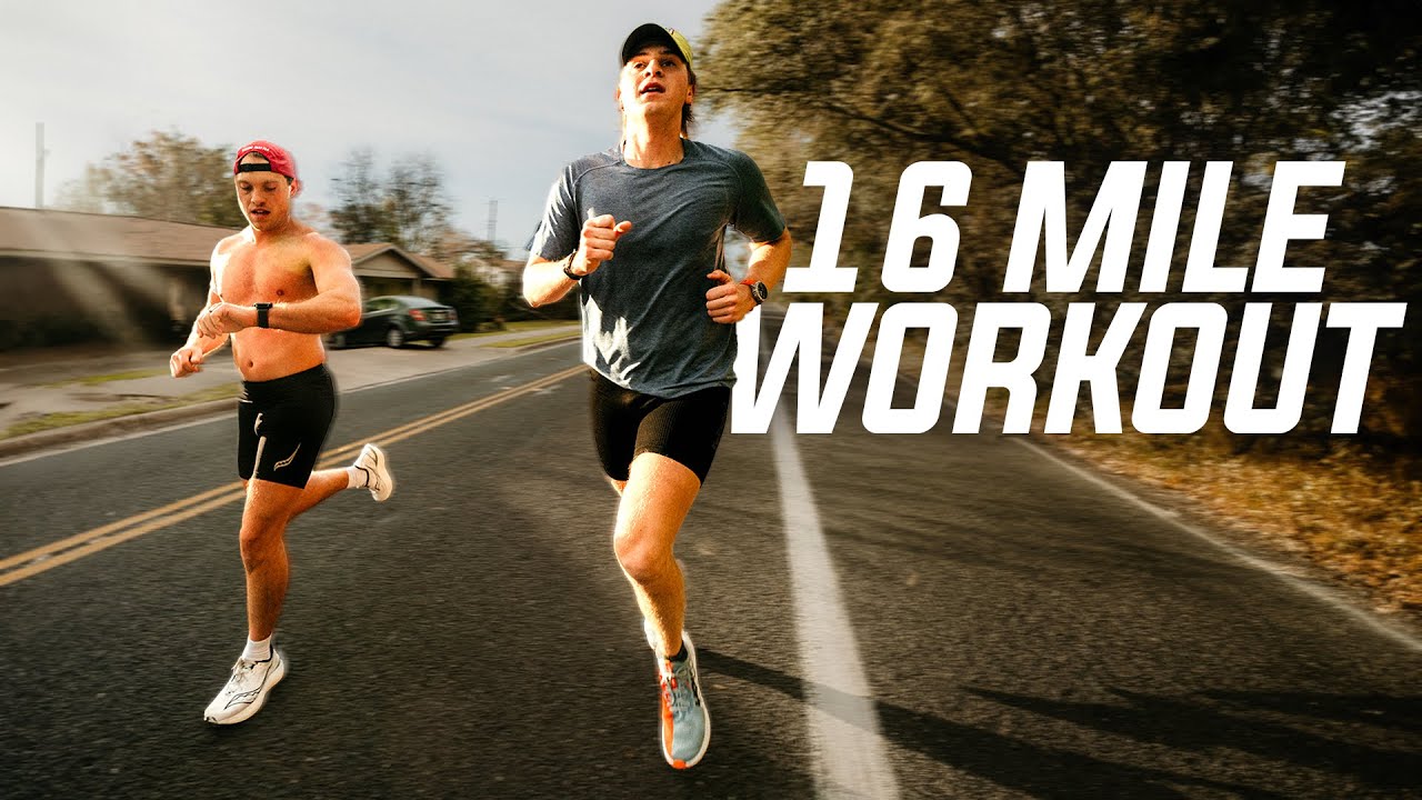 SUB 3 Marathon Workout - 16 miles with Paces - YouTube