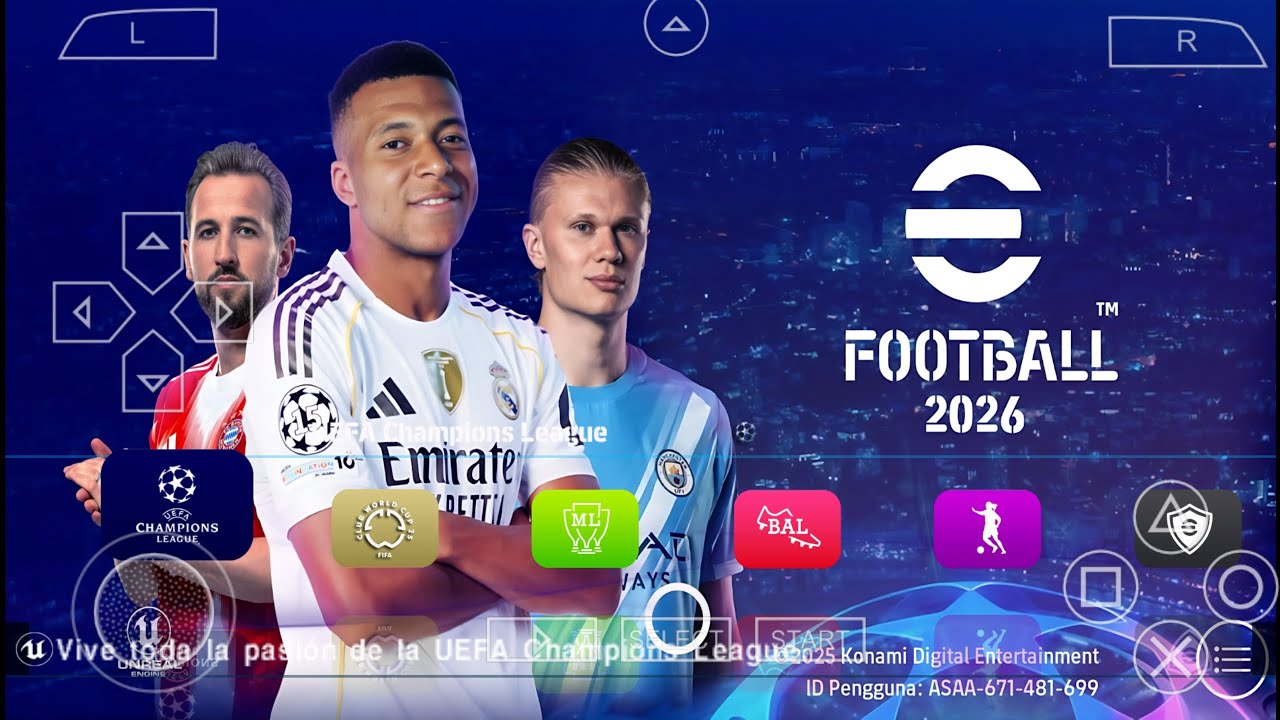 eFootball PES 2026 PPSSPP DOWNLOAD ORIGINAL ISO PES 26 PSP Full Update ...