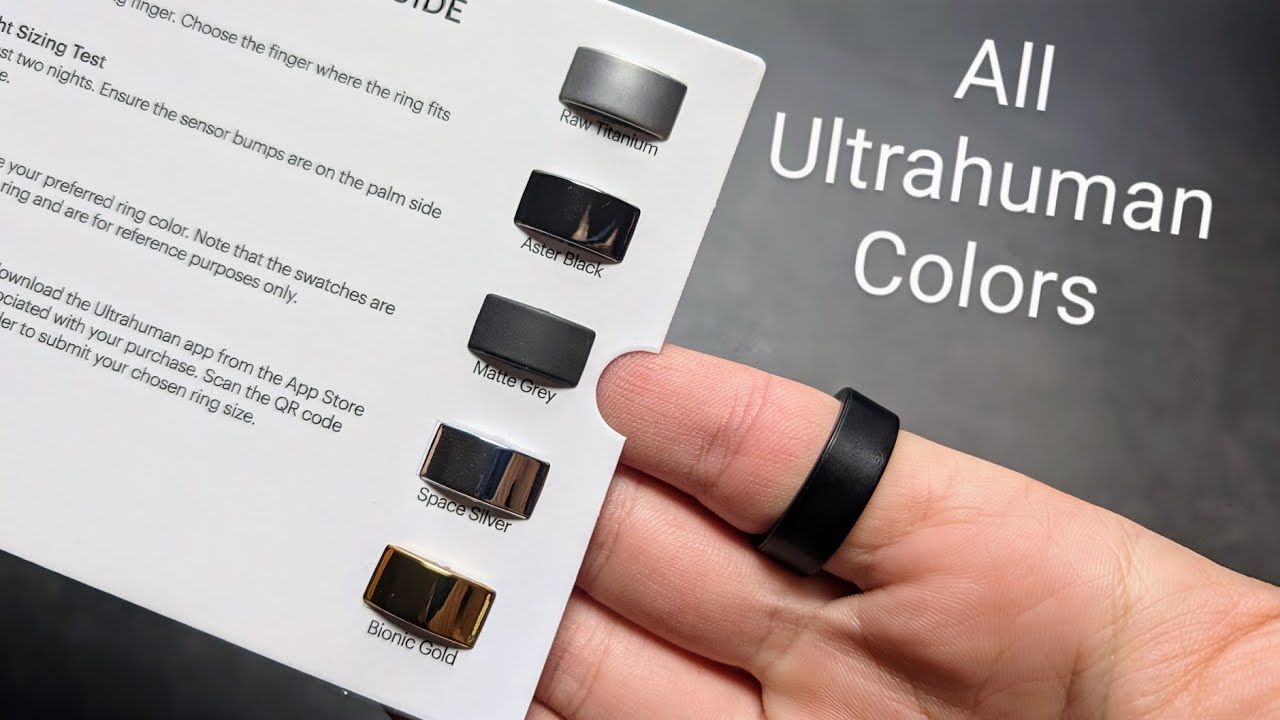 All UltraHuman Ring AIR Colors Compared - Raw Titanium, Aster Black ...
