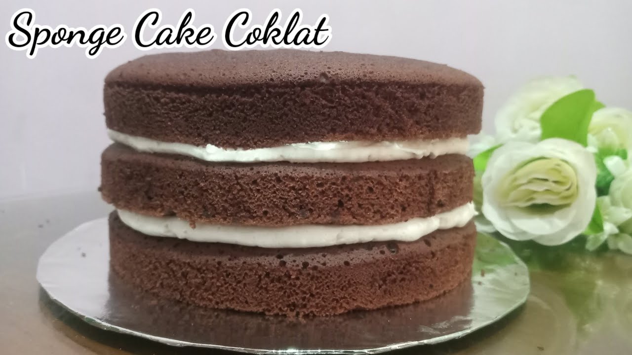 sponge cake coklat || lembut tanpa oven - YouTube