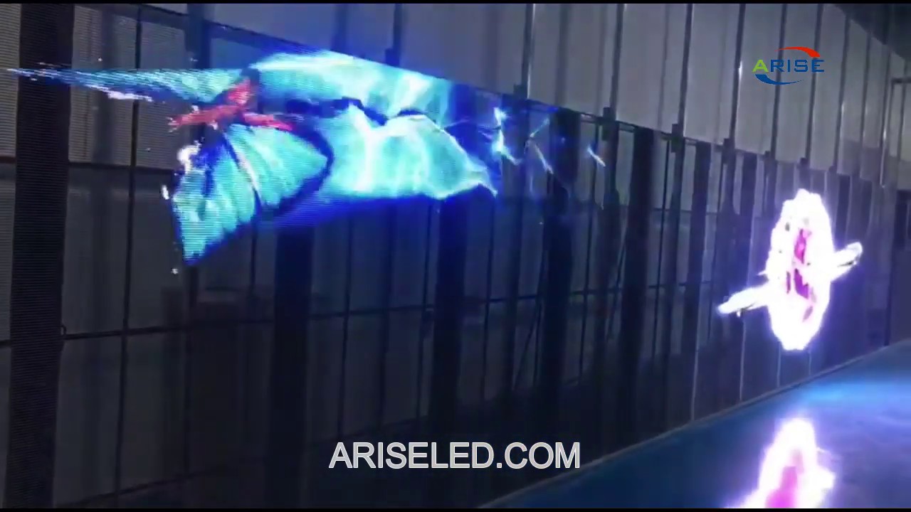 Glass transparent LED display used in stage concerts and chain stores ...